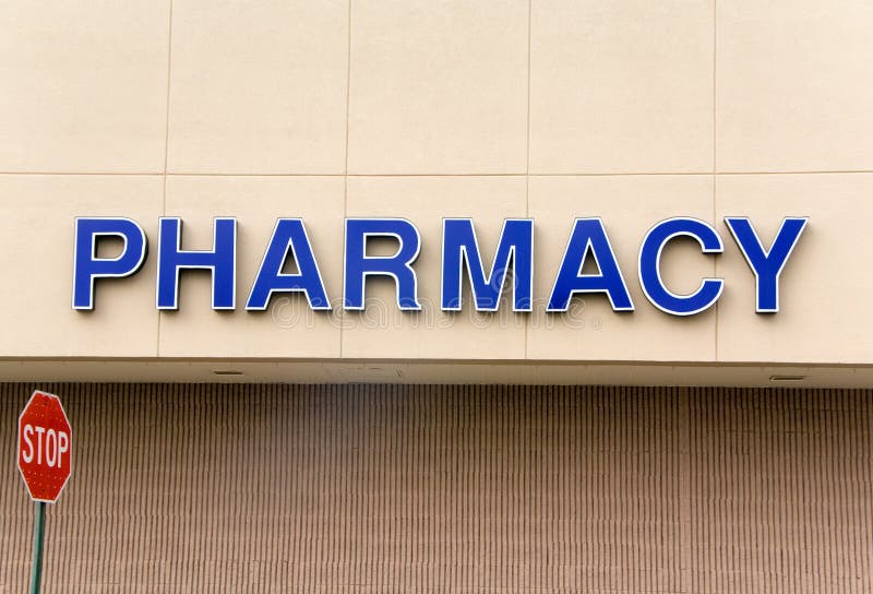 Pharmacy Sign stock photo. Image of store, pharmacy, wall - 13391042