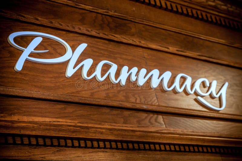 Pharmacy Sign stock image. Image of pharmacy, roof, glass - 1831423