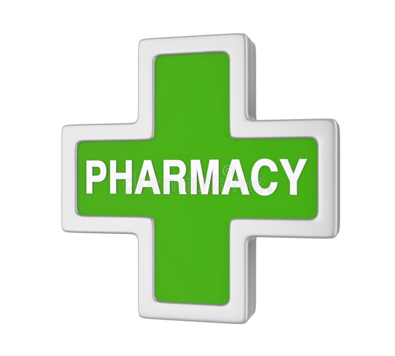 Pharmacy Symbol with Stethoscope Isolated Stock Illustration ...