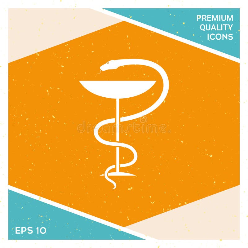 Pharmacy Symbol Medical Snake and Cup Stock Vector - Illustration of ...