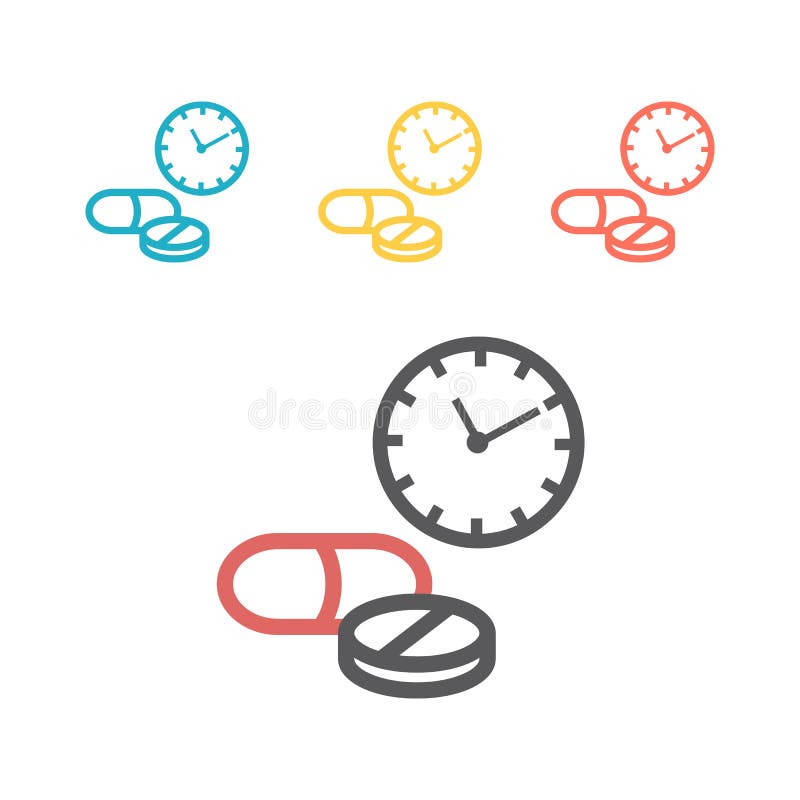 Pharmacy Time Logo. Line Icon. Vector Sign for Web Graphic Stock Vector ...