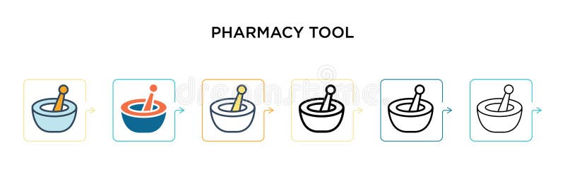 Pharmacy Tool Outline Vector Icon. Thin Line Black Pharmacy Tool Icon ...