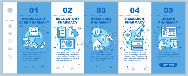 Pharmacy Types Vector Infographic Template. Home Care. Business ...