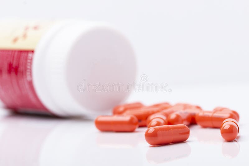 Pharmacy on White Background with Bottom in Back. Medicine and Healthy ...