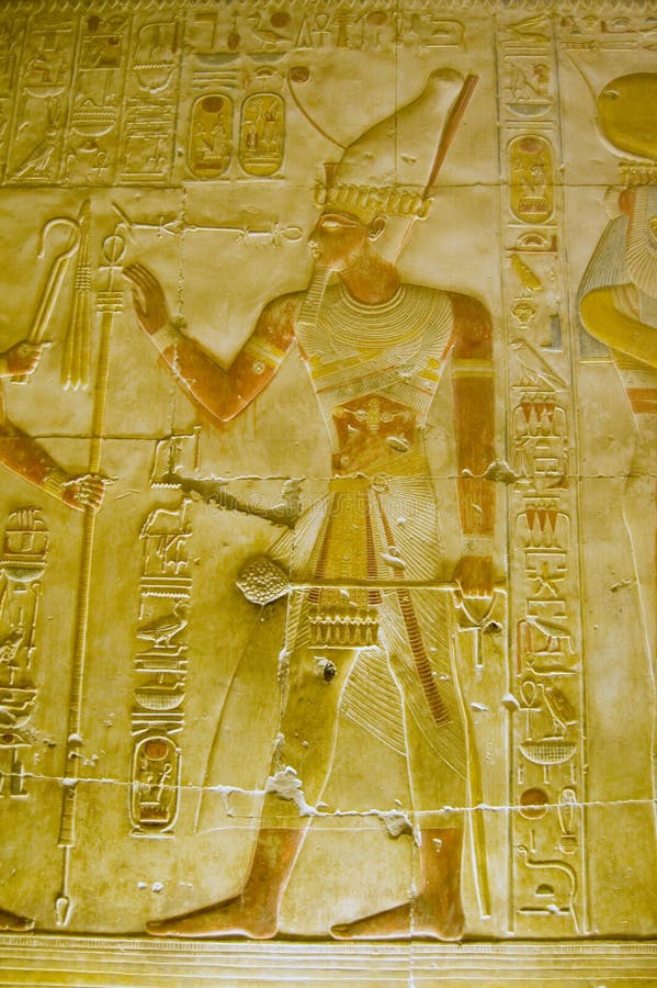 Pharoah Seti with sceptre stock image. Image of egypt - 13580519