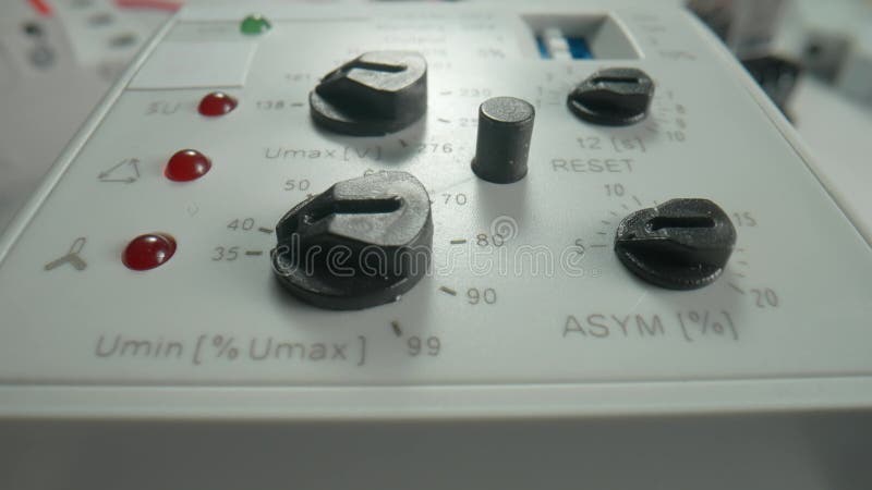 Phase Control Relay and Relay with Electromagnetic Coils on the Table ...