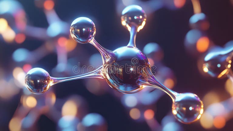 Phase Glitch-transitioning Molecule Stock Illustration - Illustration ...