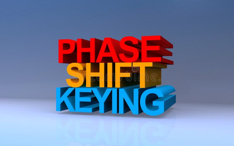Phase shift keying on blue stock illustration. Illustration of ...