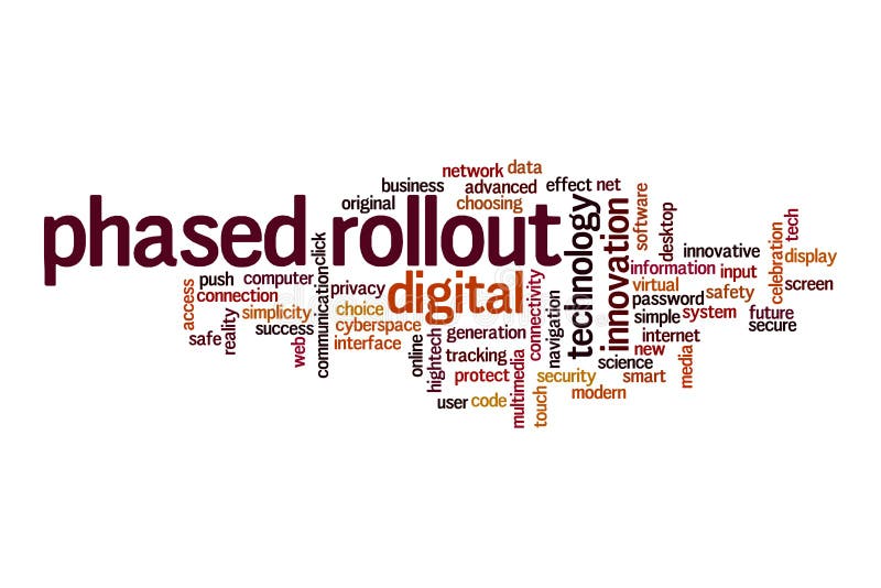 Phased Rollout Word Cloud Concept Stock Illustration - Illustration of ...