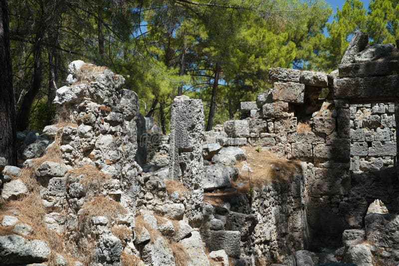 Phaselis Ancient City in Kemer, Antalya, Turkiye Stock Image - Image of ...