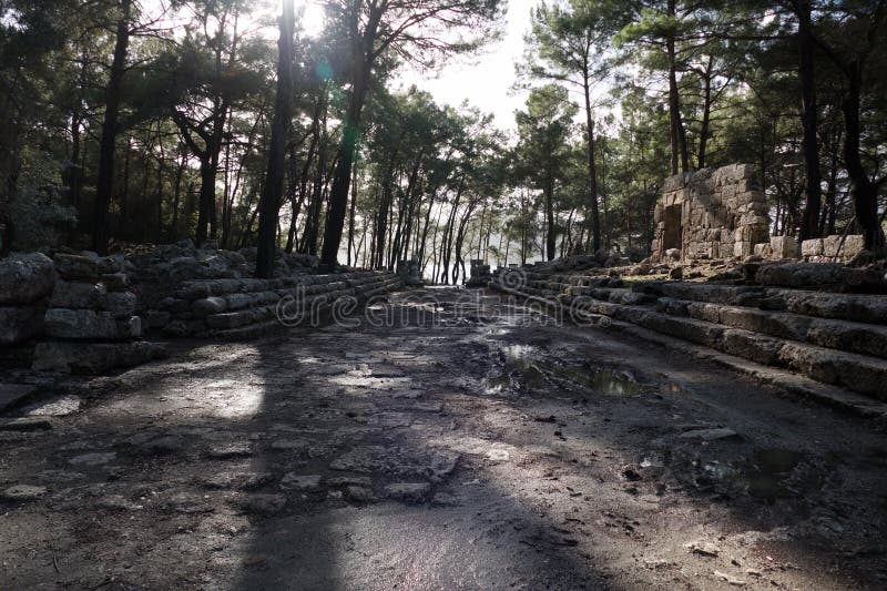Phaselis Antic Archeologic Site in Turkey Editorial Photography - Image ...