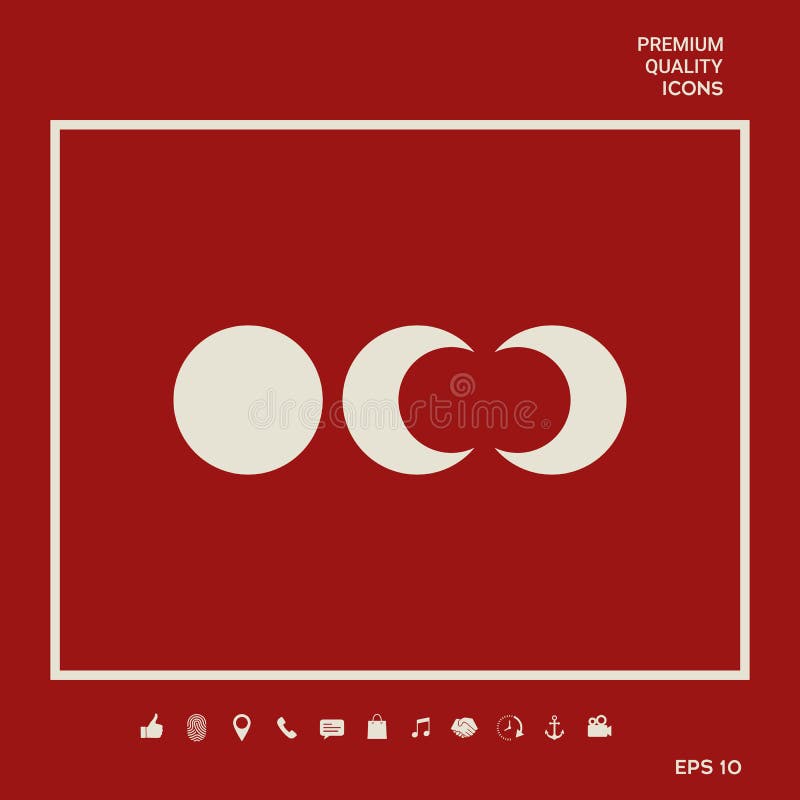 Phases of the Moon Icons. Graphic Elements for Your Design Stock Vector ...