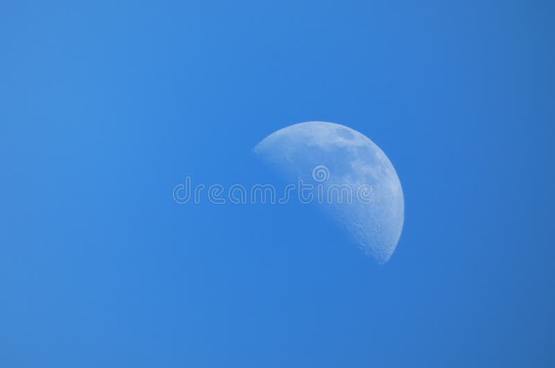 Phases of the Moon in the Summer Sky Stock Photo - Image of clouds ...