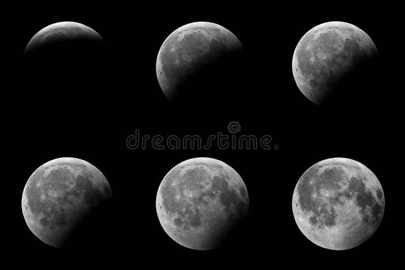 Phases of Partial Solar Eclipse Stock Image - Image of astronomy ...