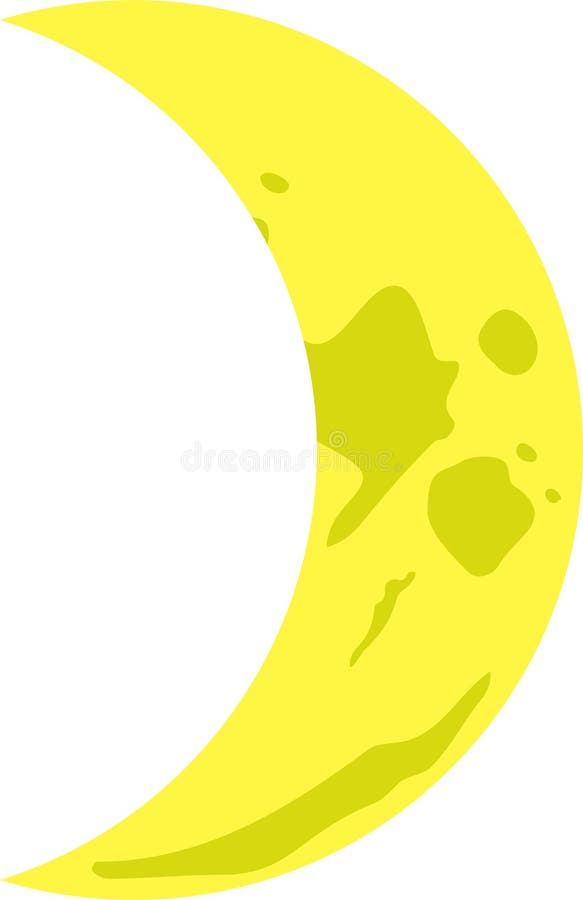 Phases of the yellow moon stock vector. Illustration of event - 198388052
