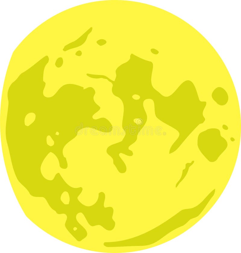 Phases of the yellow moon stock vector. Illustration of event - 198388064