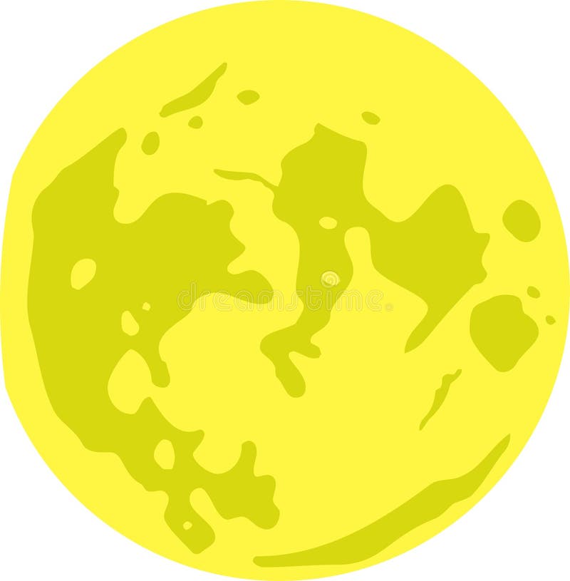 Phases of the yellow moon stock vector. Illustration of moonlight ...