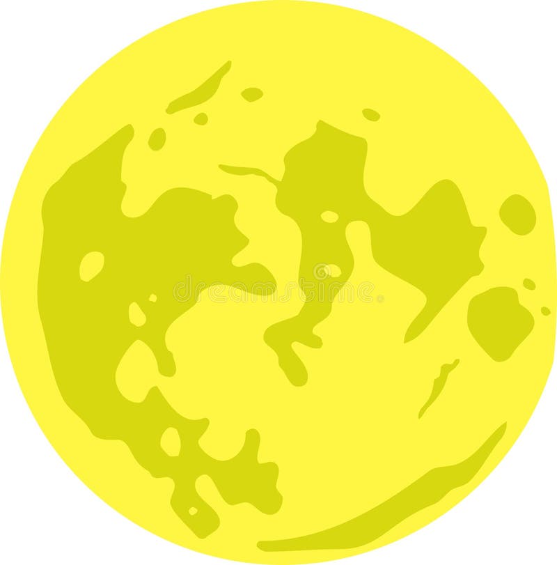Phases of the yellow moon stock vector. Illustration of astronomy ...