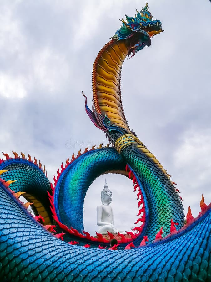 Phaya Naka statue stock image. Image of naka, statue - 135448813