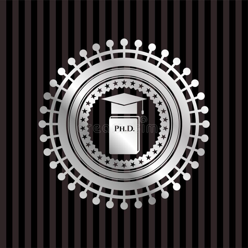 Phd Thesis Icon Inside Silver Badge. EPS10 Stock Vector - Illustration ...