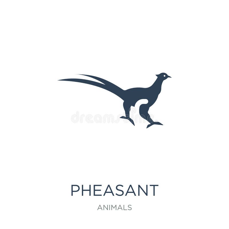 Pheasant Icon in Trendy Design Style. Pheasant Icon Isolated on White ...