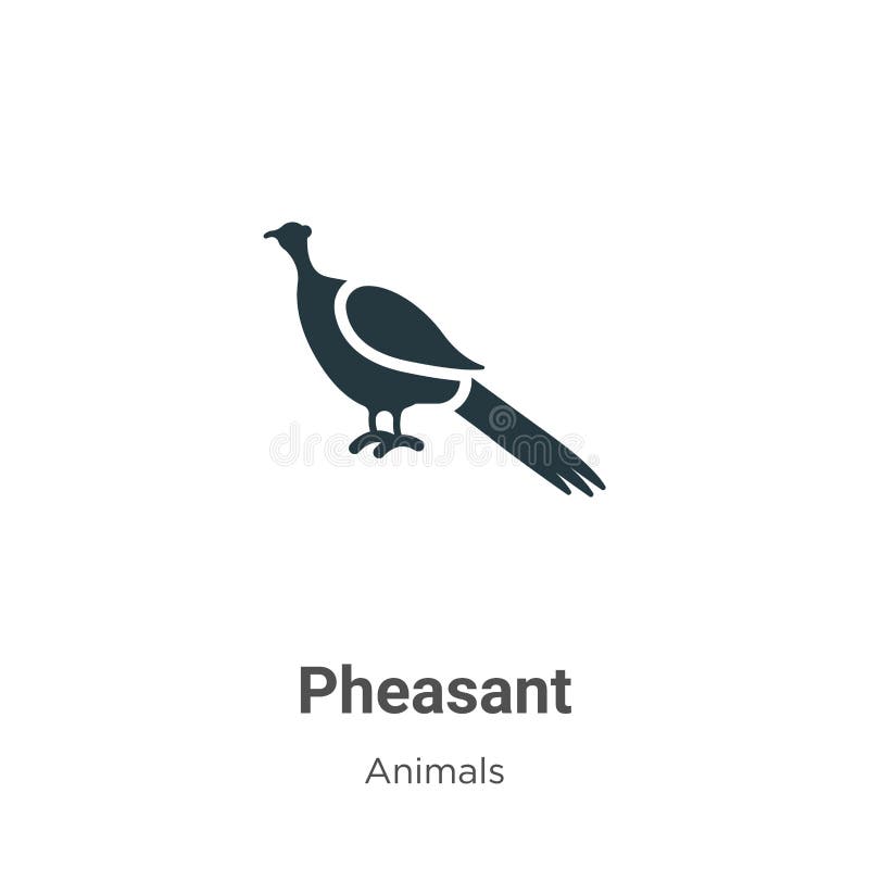 Pheasant Vector Icon on White Background. Flat Vector Pheasant Icon ...