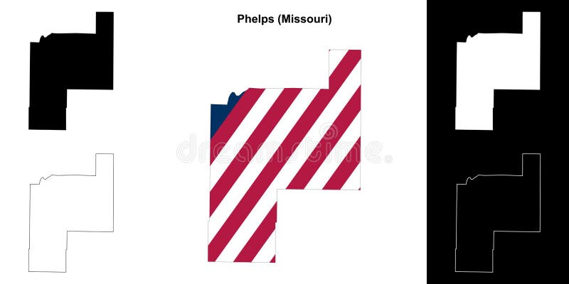 Phelps outline map stock vector. Illustration of boundaries - 323981847