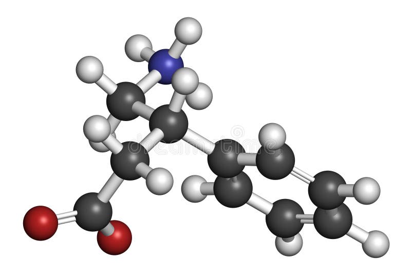 Phenibut Anxiolytic and Sedative Drug Molecule. Skeletal Formula. Stock ...