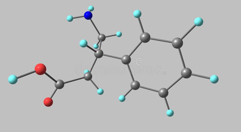 Phenibut Molecular Structure Isolated on Grey Stock Illustration ...