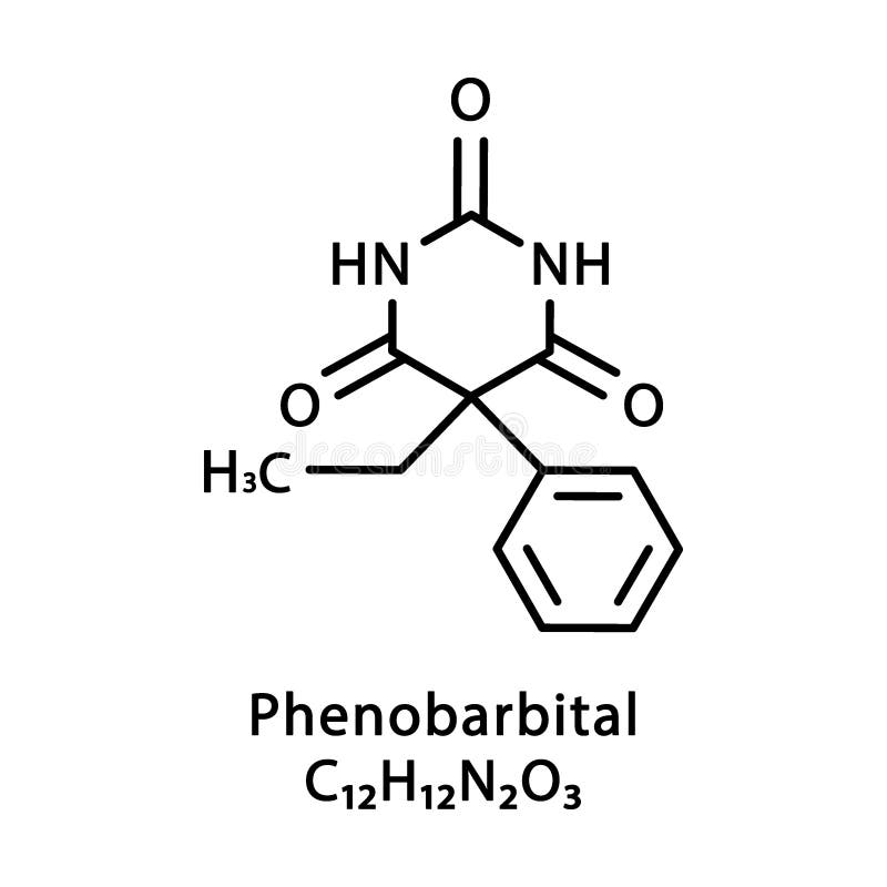 Phenobarbital Molecular Structure. Phenobarbital Skeletal Chemical ...