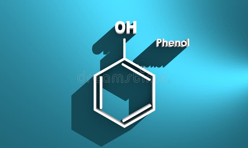 Phenol chemical formula stock illustration. Illustration of laboratory ...
