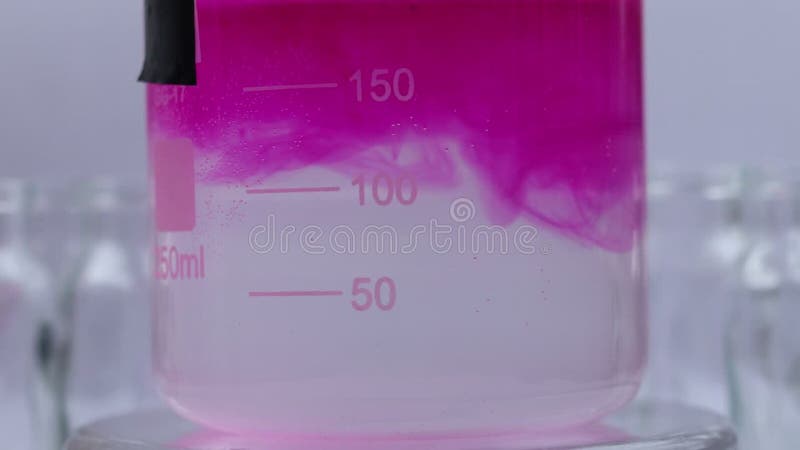 Phenolphthalein Indicator Dye. Stock Footage - Video of experiment ...