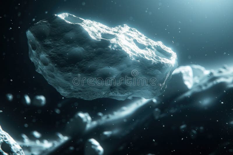 Phenomenal Asteroid Shapes in Outer Space. Stock Image - Image of ...