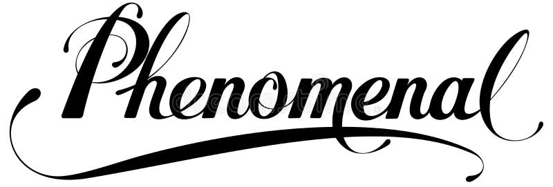 Phenomenal - Custom Calligraphy Text Stock Vector - Illustration of ...