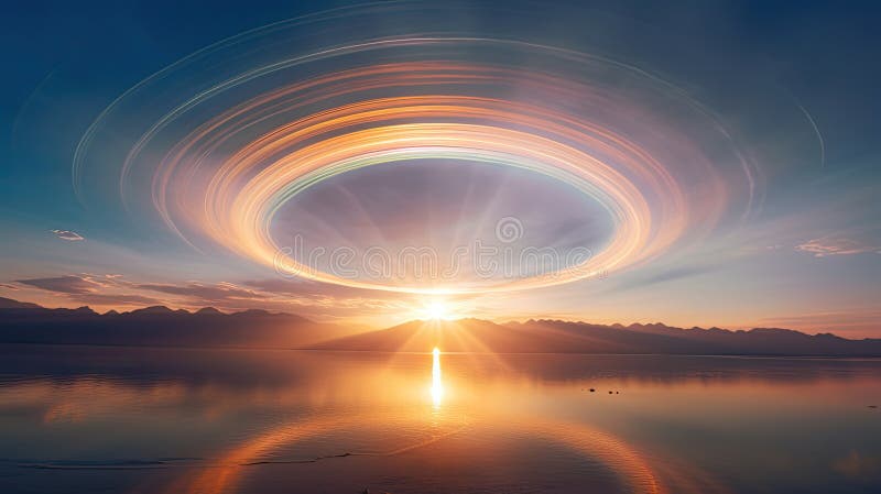 Phenomenon Curved Light Rays Stock Illustration - Illustration of ...