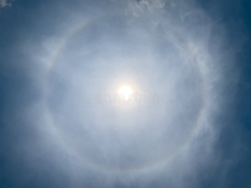 The Phenomenon Has a Ring Around the Sun. Stock Photo - Image of ...