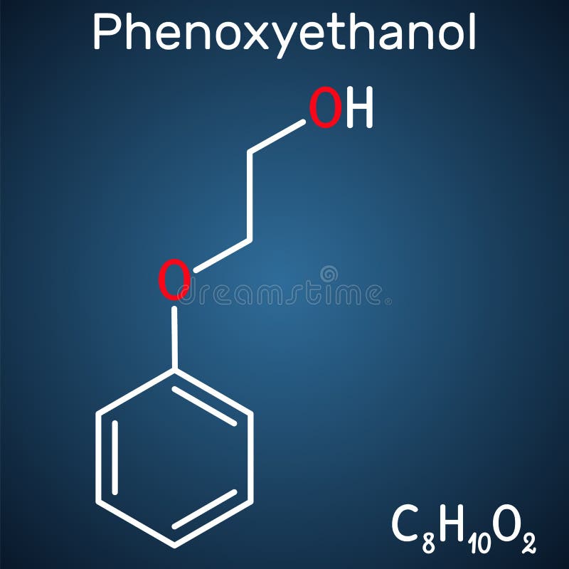Phenoxyethanol Primary Alcohol Molecule. it is Glycol Ether ...