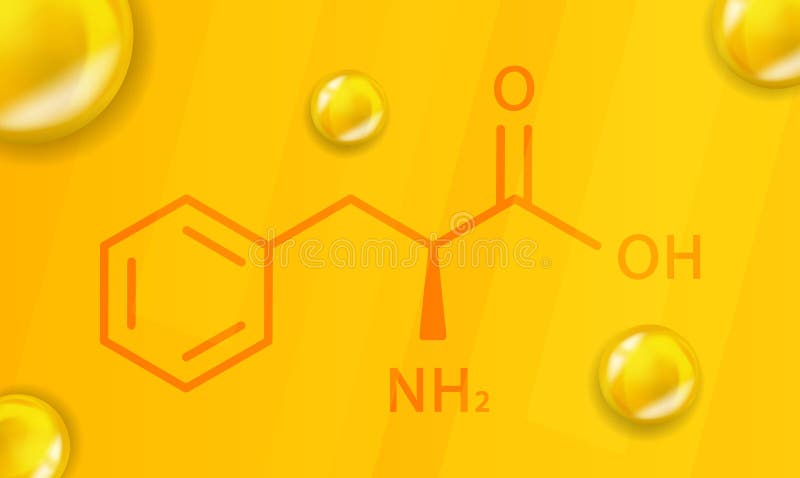 Phenylalanine Chemical Formula. Phenylalanine 3D Realistic Chemical ...