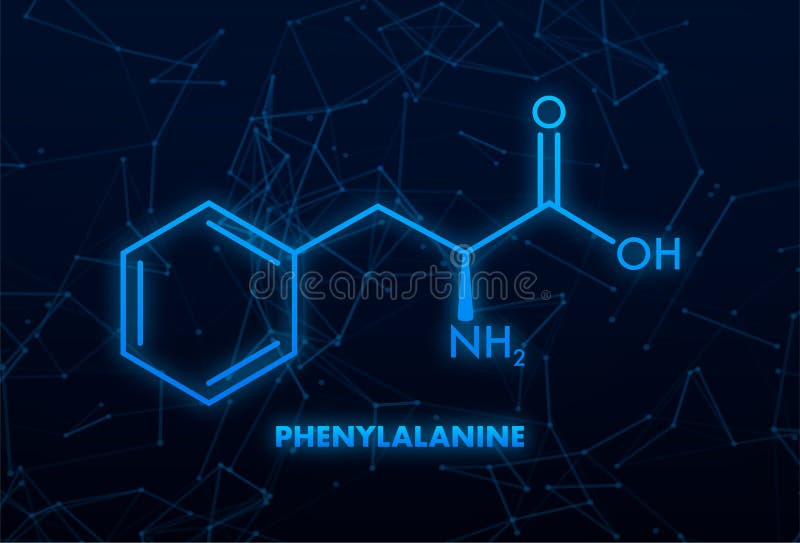 PHENYLALANINE Formula. PHENYLALANINE Molecular Structure Stock Vector ...