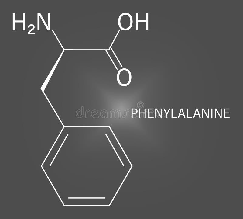 Phenylalanine Or L Phenylalanine Phe F Amino Acid Molecule Skeletal