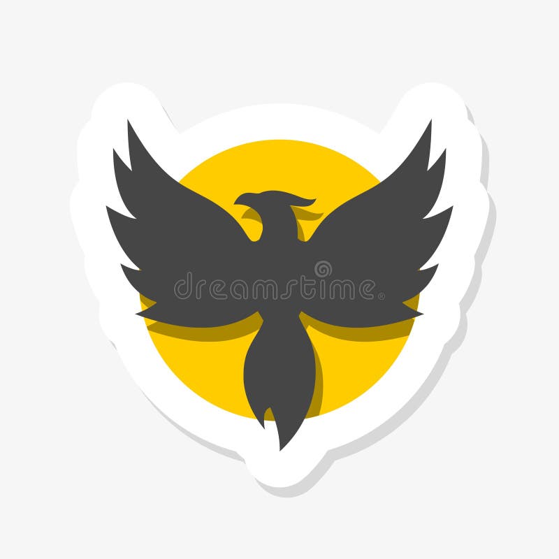 Pheonix Sticker Logo on White Stock Vector - Illustration of butterfly ...