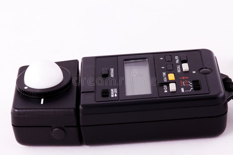 Phhotographic Flash Light Meter on White Background Stock Image - Image ...