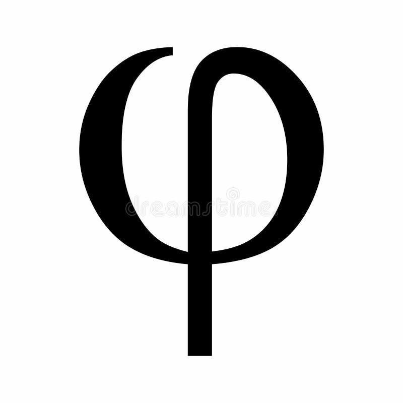 Greek Alphabet Letter Phi Stock Illustrations – 194 Greek Alphabet ...