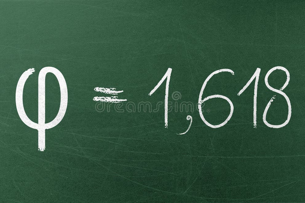 Phi Number Handwritten on the Chalkboard. Mathematical Constants Stock ...