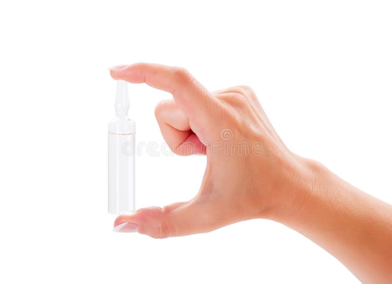 Phial in Hand stock photo. Image of caregiver, cure, medicine - 33994366