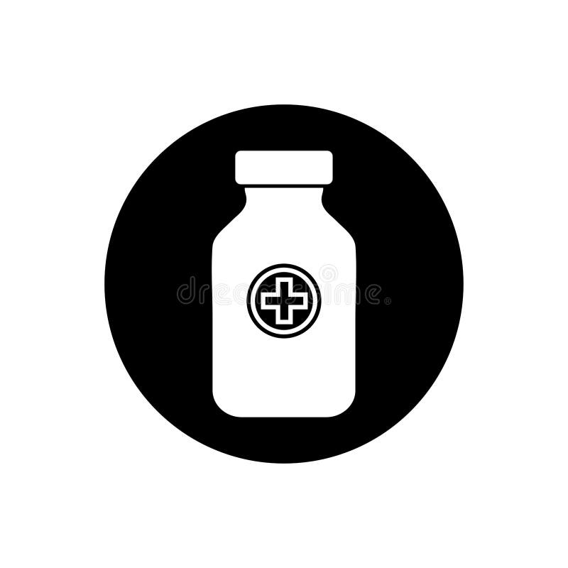 Phial Vial Icon. Rounded Button Style Editable Vector EPS Symbol Stock ...