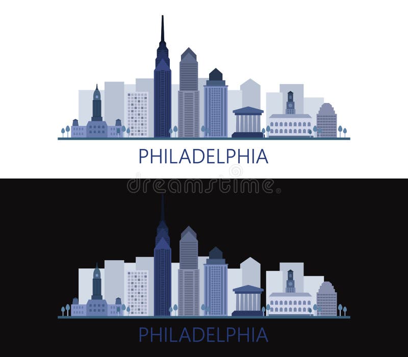 Philadelphia Icon Illustrated in Vector on White Background Stock ...