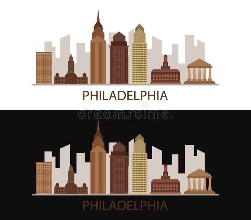 Philadelphia Icon Illustrated in Vector on White Background Stock ...