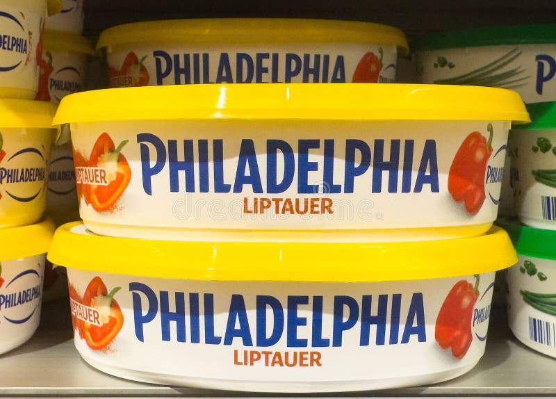 Philadelphia Liptauer Cream Cheese with Red Pepper Packaging Display on ...