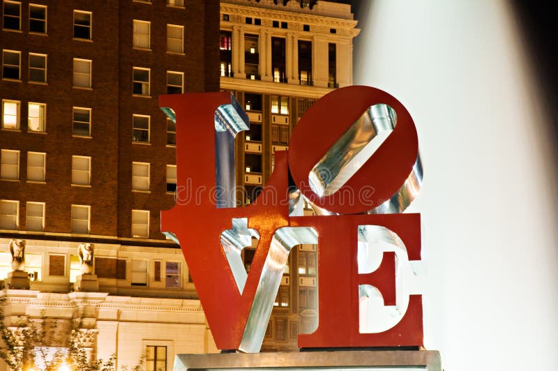 Famous Love Sign in Philadelphia Editorial Photo - Image of attraction ...